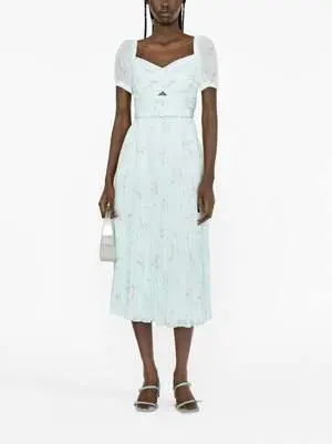 SELF-PORTRAIT Floral-print Chiffon Midi Dress