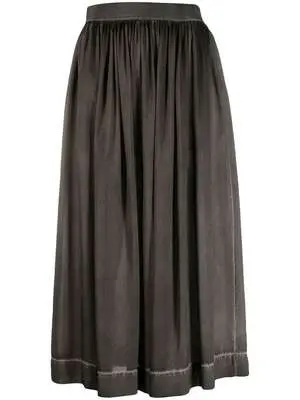 UMA WANG Ruched-detail Midi Skirt