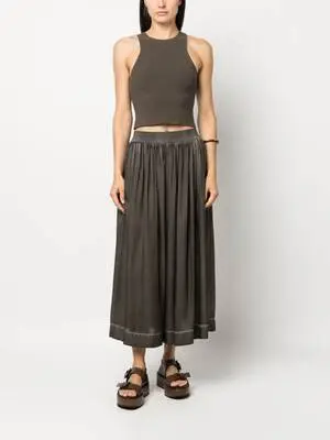 UMA WANG Ruched-detail Midi Skirt