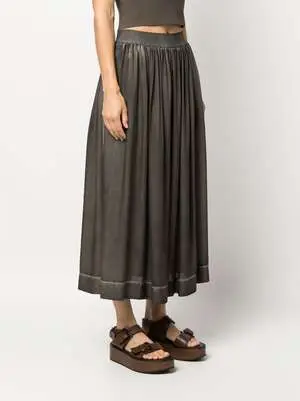 UMA WANG Ruched-detail Midi Skirt