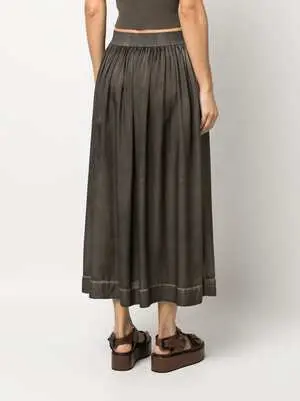 UMA WANG Ruched-detail Midi Skirt