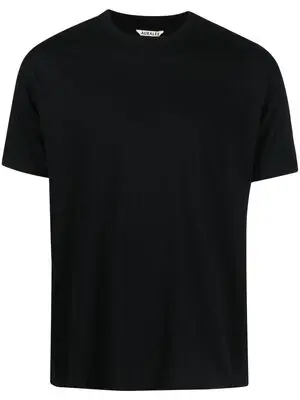 Auralee Crew-neck Cotton T-shirt - Black