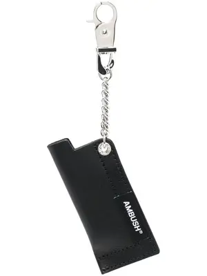 AMBUSH Leather Lighter Case Keychain - Black