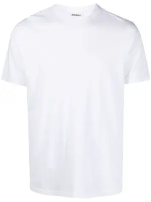 Auralee Crew-neck Cotton T-shirt - White