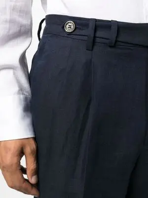 Brunello Cucinelli Off-centre Linen Trousers