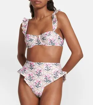 Agua Bendita Kiwi Orquidea Bikini Top - Multicoloured