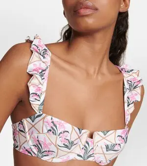 Agua Bendita Kiwi Orquidea Bikini Top - Multicoloured