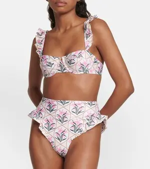 Agua Bendita Kiwi Orquidea Bikini Top - Multicoloured