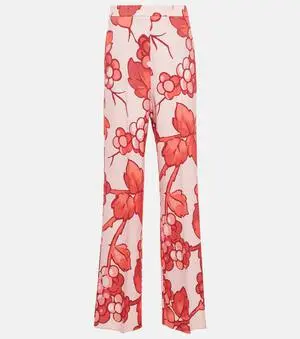 Etro Floral High-rise Pants - Pink