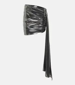 Magda Butrym Metallic Ruched Miniskirt