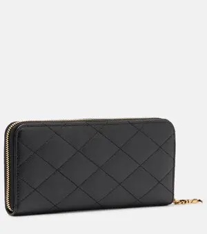 Saint Laurent Cassandre Leather Wallet - Black