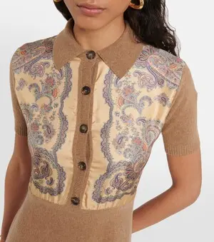 Etro Cashmere, Wool, And Silk Midi Dress