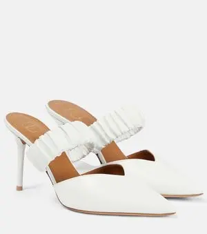 MALONE SOULIERS Maureen 100 Leather Mules - White