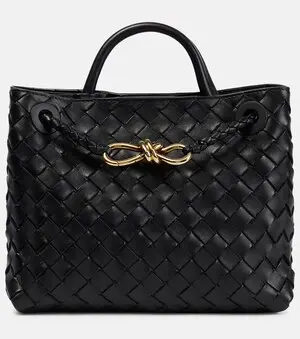 Bottega Veneta Bottega Veneta Andiamo Small Leather Tote Bag Black