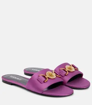 Versace Medusa '95 Satin Slides - Purple
