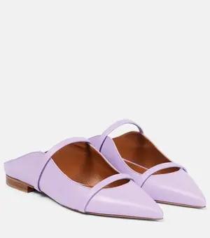 MALONE SOULIERS Maureen Leather Slippers - Purple