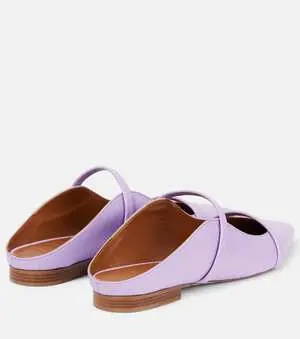 MALONE SOULIERS Maureen Leather Slippers - Purple