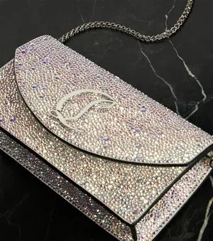 CHRISTIAN LOUBOUTIN Loubi54 Embellished Leather Clutch - Multicoloured