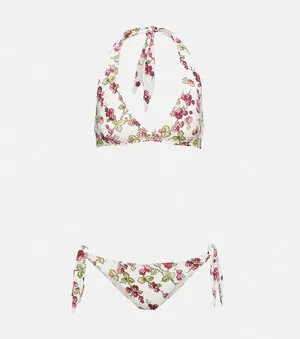 Etro Floral Halterneck Bikini - Multicoloured