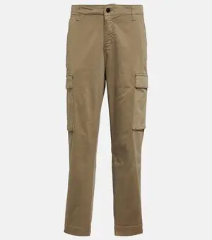 Ag Cropped Cotton-blend Cargo Pants