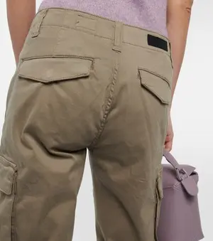 Ag Cropped Cotton-blend Cargo Pants