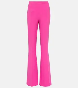 Safiyaa Safiyaa Alexa High-Rise Flared Crepe Pants Multicoloured