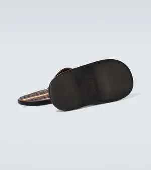 BODE Duotone Leather-trimmed Slides