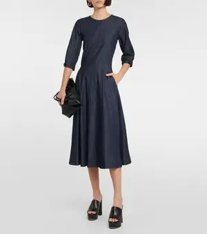 Max Mara Valery Denim Midi Dress