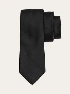 FERRAGAMO Ferragamo Silk Neck Tie Black