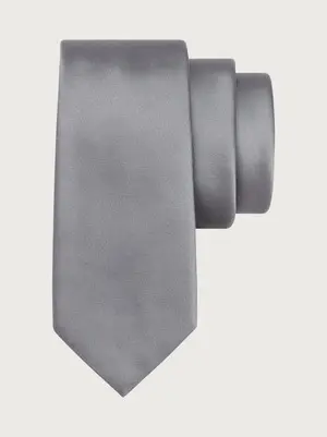 FERRAGAMO Ferragamo Silk Neck Tie Grey