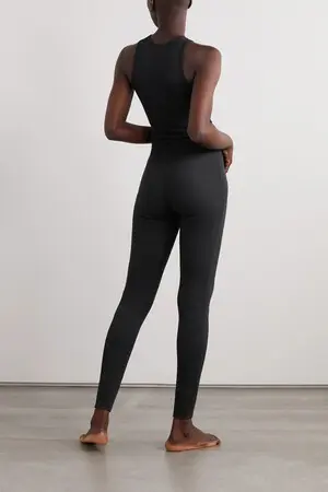 SKIMS Ribbed Cotton-blend Leggings - Black
