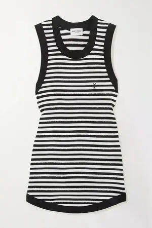 Saint Laurent Distressed Striped Tank