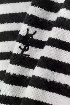 Saint Laurent Distressed Striped Tank