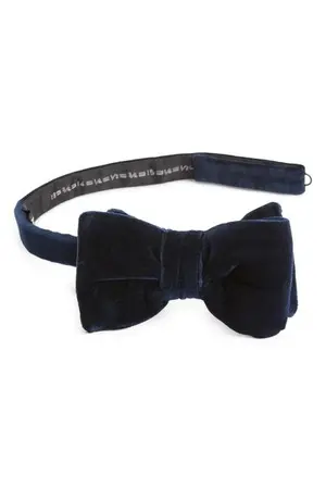 TOM FORD TOM FORD Pre-Tied Velveteen Bow Tie Ocean