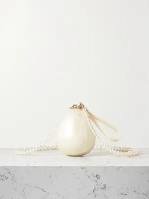 Simone Rocha Micro Egg Faux Pearl-embellished Clutch