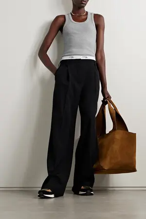 AGOLDE Poppy Ribbed Stretch Jersey Tank - Gray