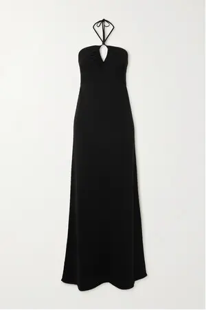 Proenza Schouler Cotton-blend Halterneck Maxi Dress - Black