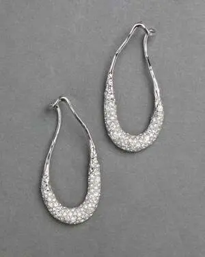 Alexis Bittar Solanales Crystal Wrap Around Link Earring - Silver