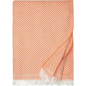 SFERRA Costa Cotton Throw Peach