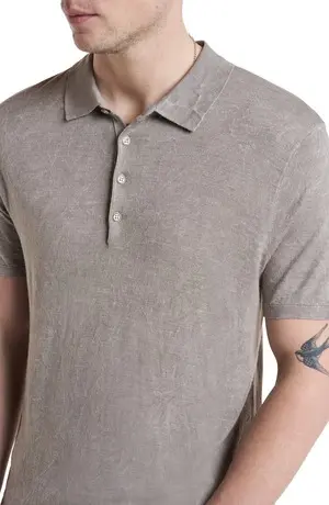 John Varvatos Chatham Regular Fit Textured Wool Blend Polo