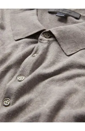 John Varvatos Chatham Regular Fit Textured Wool Blend Polo