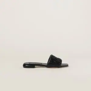 Miu Miu Matelassé Nappa Leather Slides