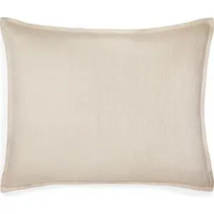 SFERRA Dresano Open Weave Cotton Sateen Sham - Oat