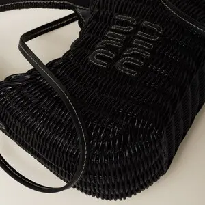 Miu Miu Wander Wicker Hobo Bag