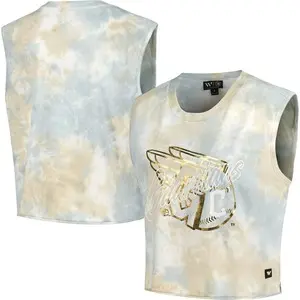 THE WILD COLLECTIVE Cleveland Guardians Washed Muscle Tank Top - White