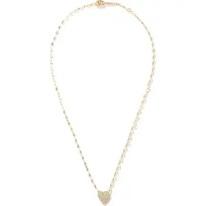 Lana Jewelry 14k Gold Pavé Diamond Heart Pendant Necklace - Yg