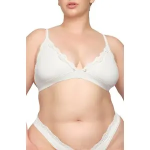 SKIMS Fits Everybody Lace Triangle Bralette Marble