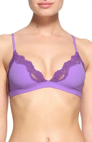SKIMS Fits Everybody Lace Triangle Bralette Ultra Violet Multi