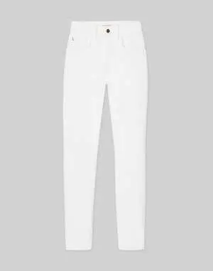 Lafayette 148 New York High-rise Straight-leg Ankle Jeans - Washed Plaster