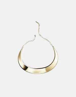 Lafayette 148 New York Lune Brass Collar Necklace - Pale Gold
